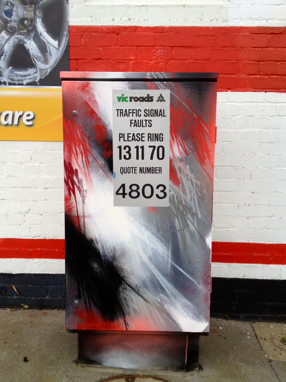 Street art traffic light boxes in Melbourne, Australia