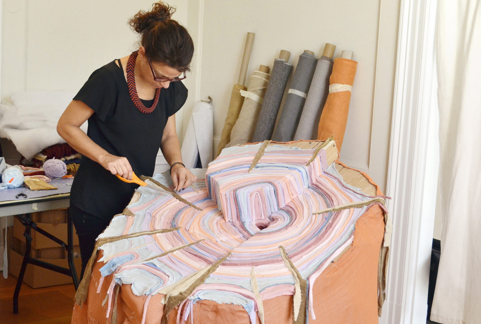 Textile Artist Creates Realistic Tree Stumps from Discarded Clothing ...