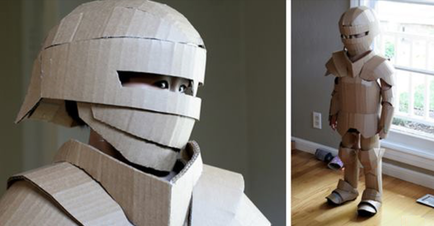 Artist Shows Us How to Make Your Kid a Cardboard Knight in Armor artFido