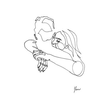 Artist Uses Simple Line Drawings To Capture A Couple's Intimate Moments ...