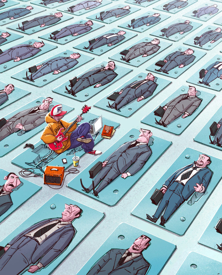 Artist Uses Illustrates His View Of The World, And It Is A Deeply ...