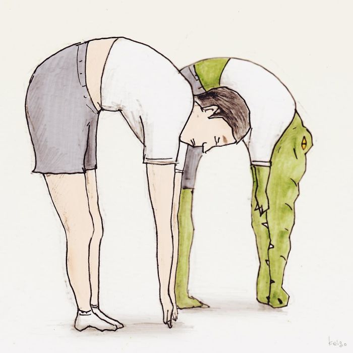 A Crocodile's Daily Problems As Illustrated By Japanese Artist Keigo ...