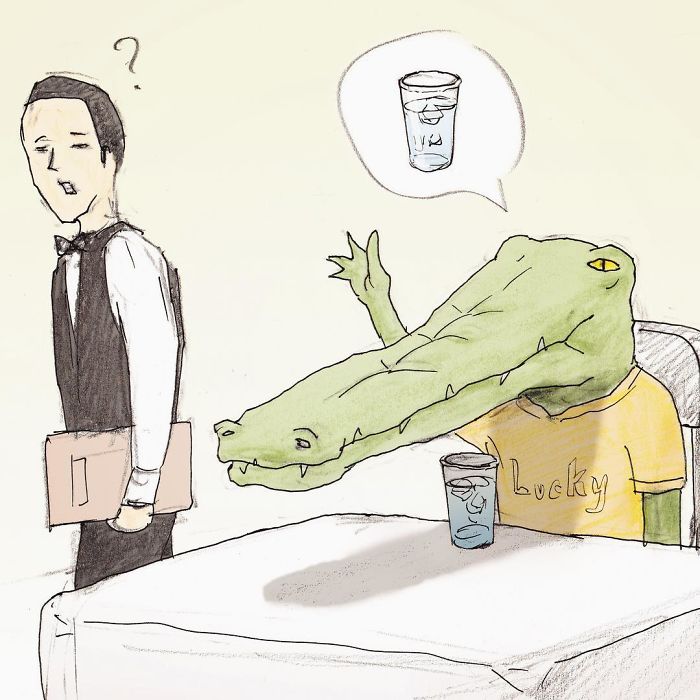 A Crocodile's Daily Problems As Illustrated By Japanese Artist Keigo ...
