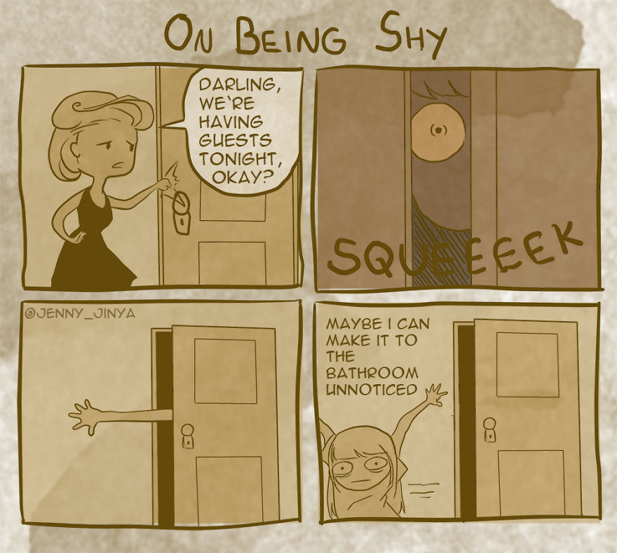 Incredibly Shy Artist Illustrates A Comic Strip In An Attempt to ...