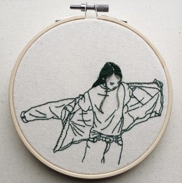 Artist Creates Flowing Hair In Her Beautiful Hand-Embroidery | artFido
