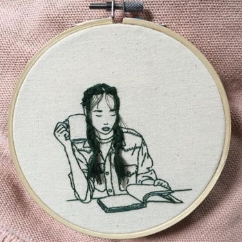 Artist Creates Flowing Hair In Her Beautiful Hand-Embroidery | artFido
