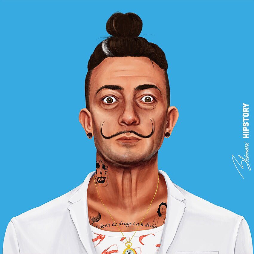 Cheeky Illustrator Reimagines Iconic Artists as Modern-Day Hipsters ...