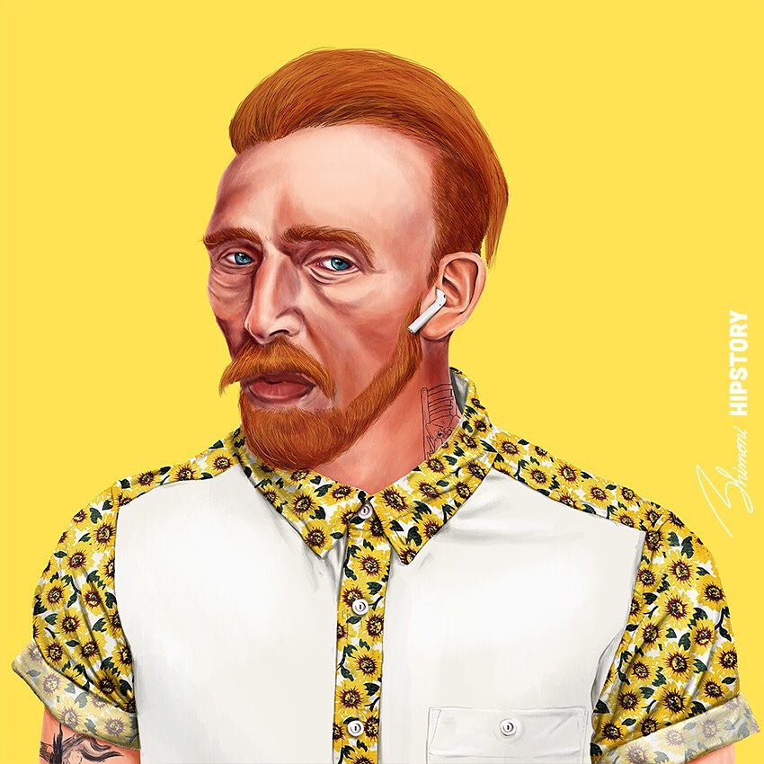 Cheeky Illustrator Reimagines Iconic Artists as Modern-Day Hipsters ...