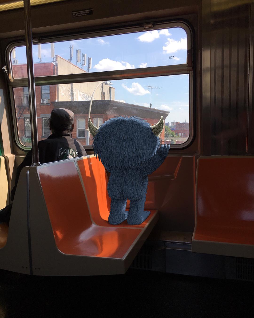 Sneaky Artist Draws Fantastical Creatures Playing with Commuters on the ...