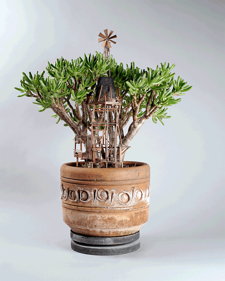 Artist Creates Miniature Tree Houses Meticulously Sculpted Around ...