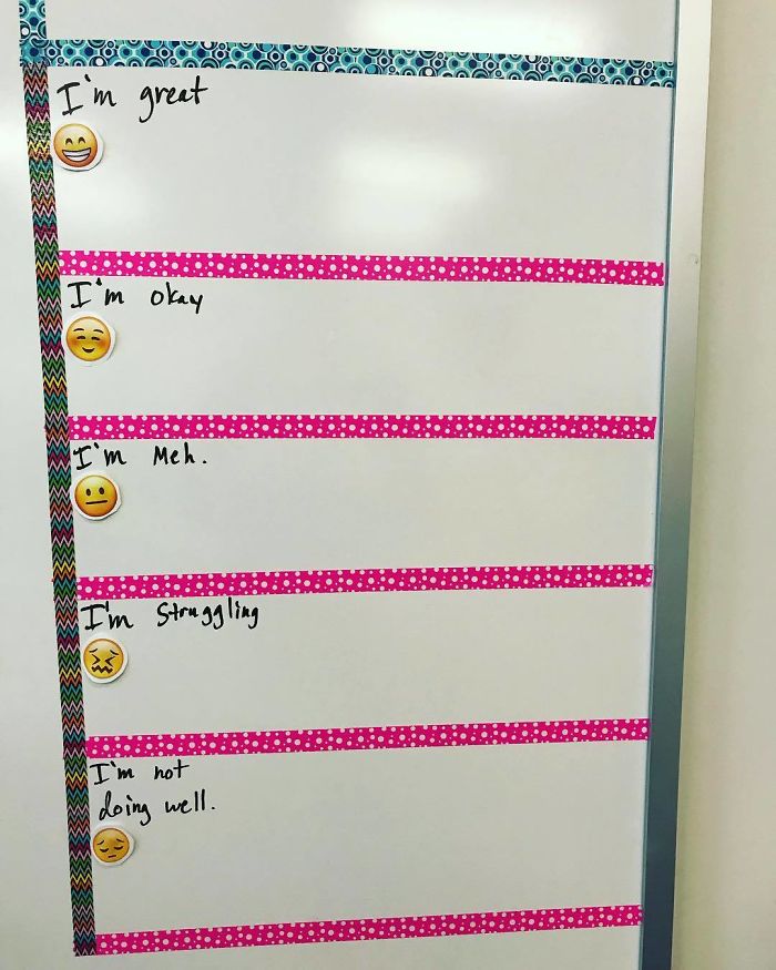 Teacher’s Check-In Chart For Students To Share Their Feelings Goes ...