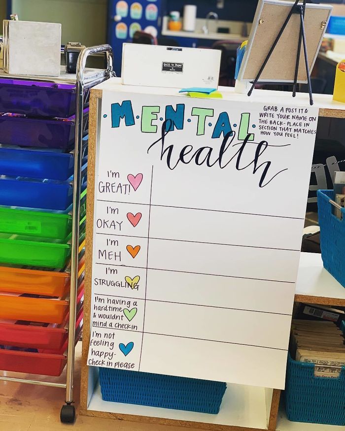 Teacher’s Check-In Chart For Students To Share Their Feelings Goes ...